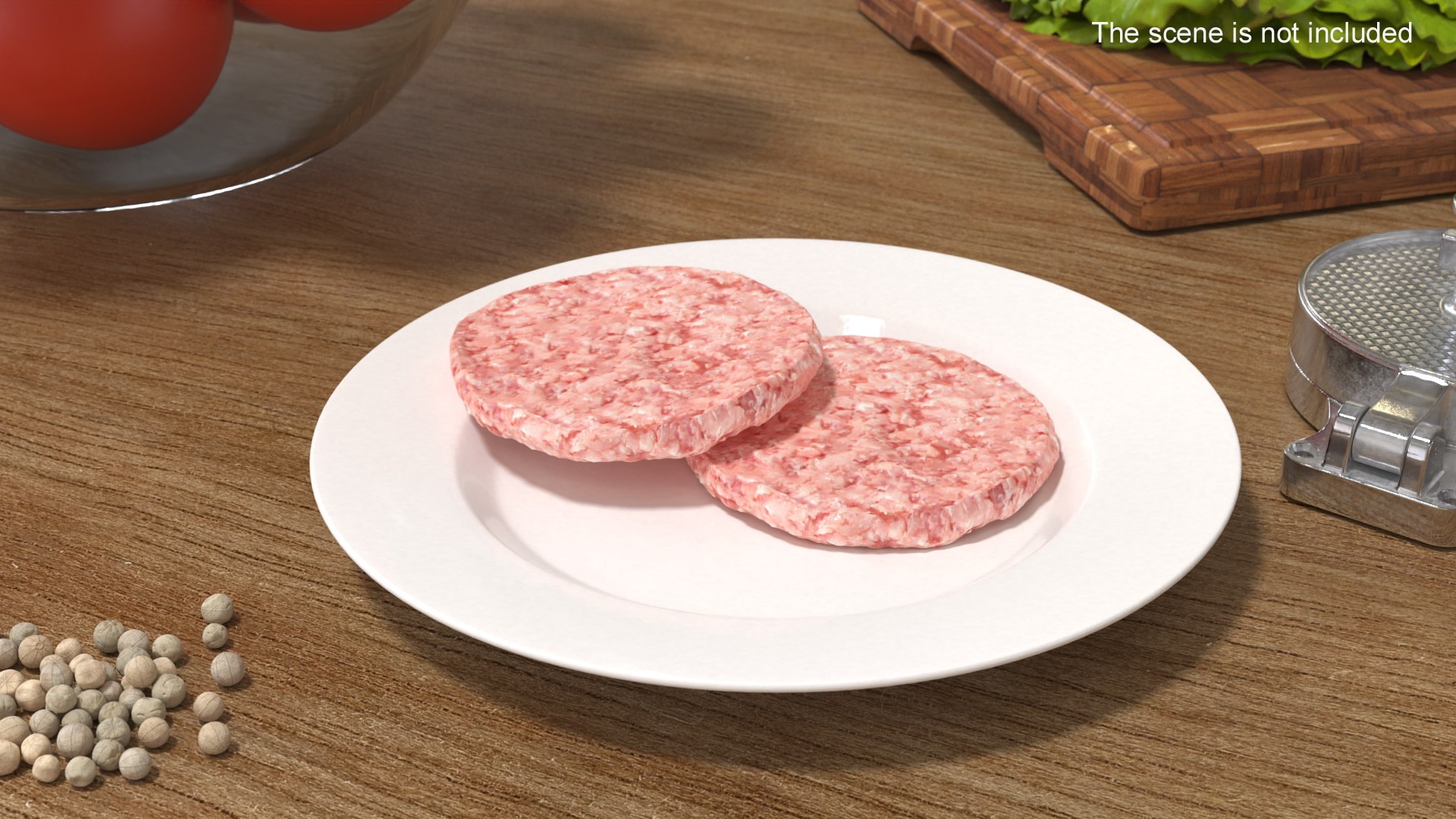 3D Model Raw Burger Patty - TurboSquid 2328656