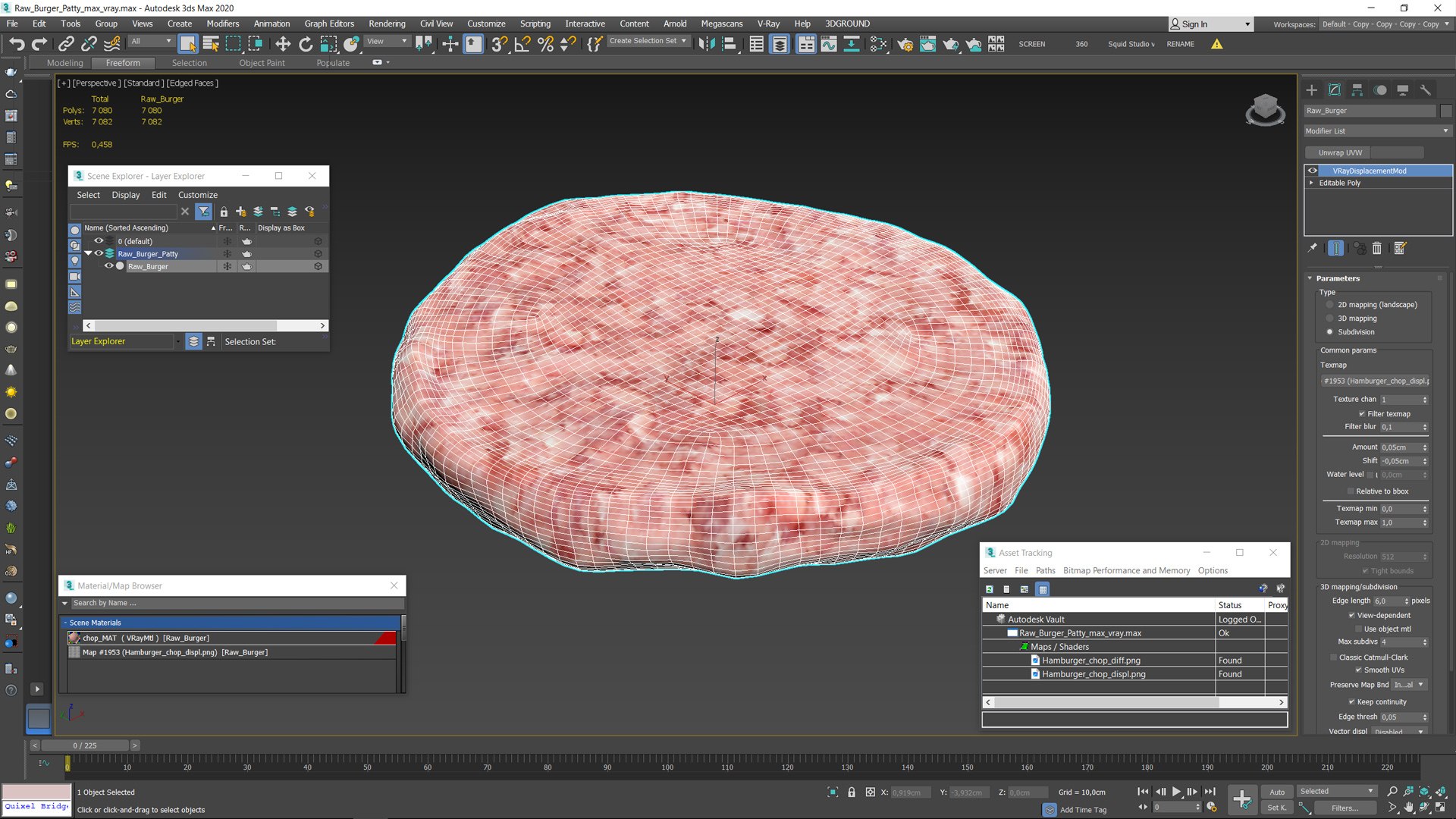 3D Model Raw Burger Patty - TurboSquid 2328656