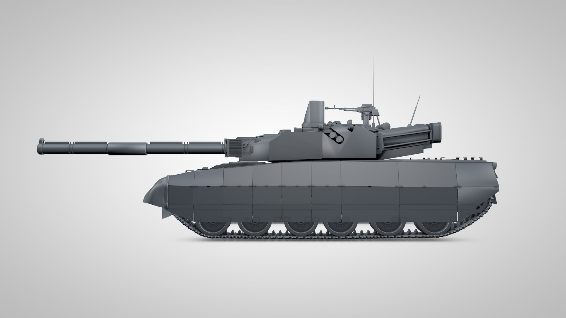 3d model oplot-m main battle tank