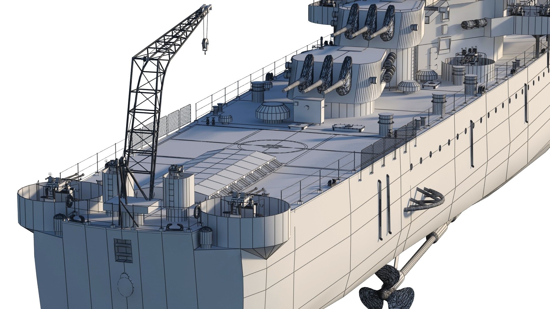 3D Argentine Navy Cruiser A.R.A "General Belgrano" model - TurboSquid ...