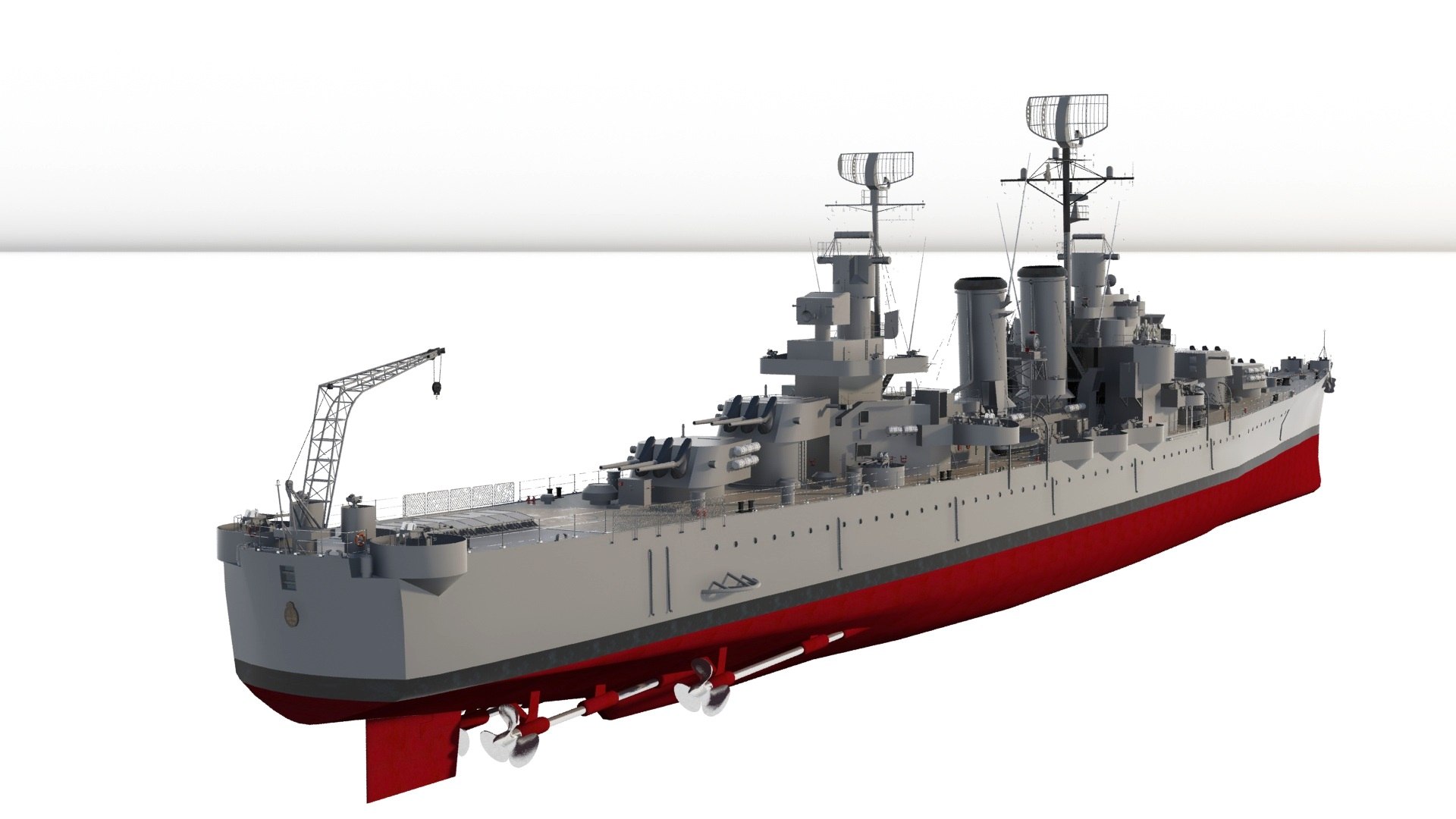3D Argentine Navy Cruiser A.R.A "General Belgrano" model - TurboSquid ...