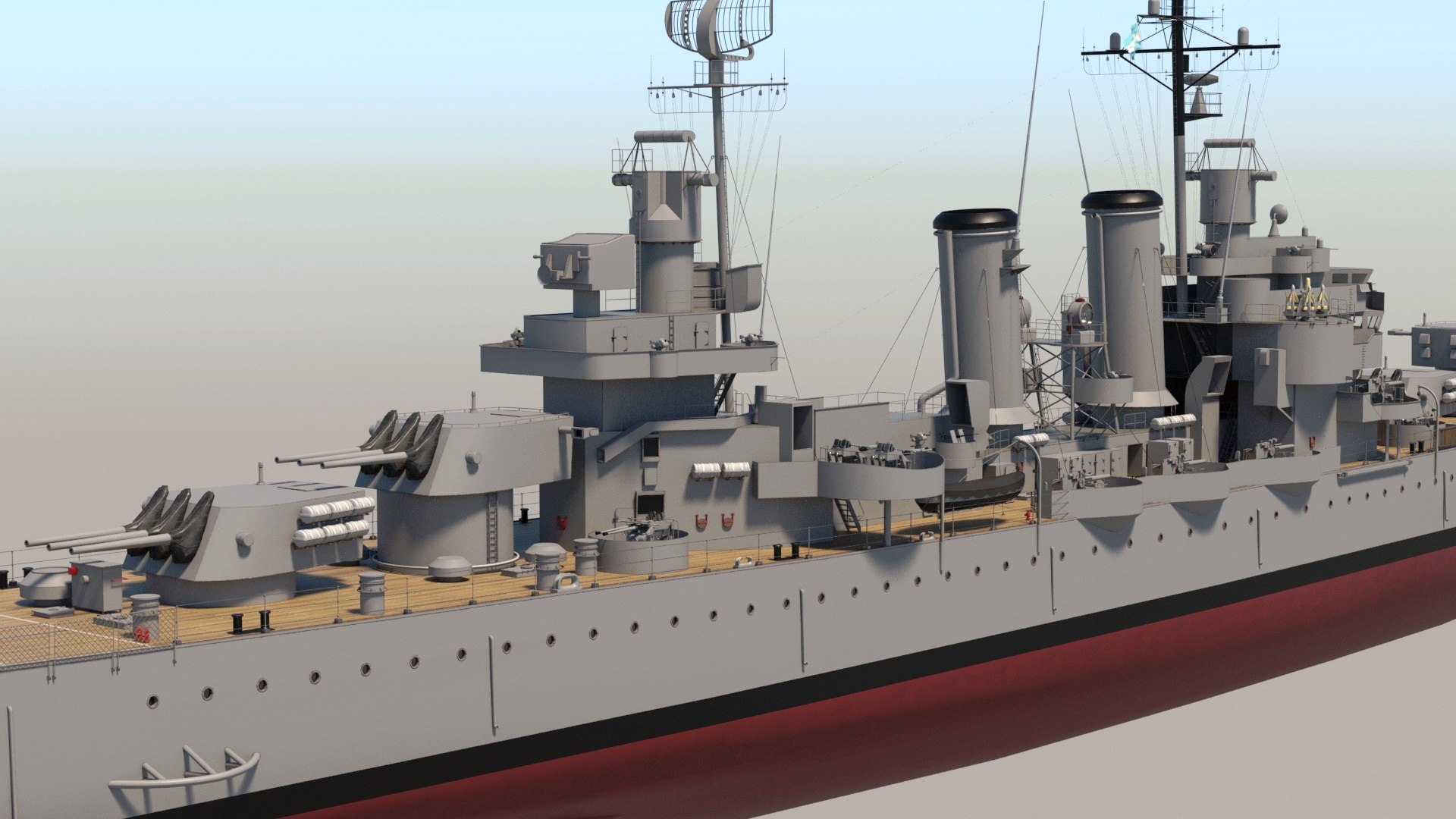 3D Argentine Navy Cruiser A.R.A "General Belgrano" model - TurboSquid ...