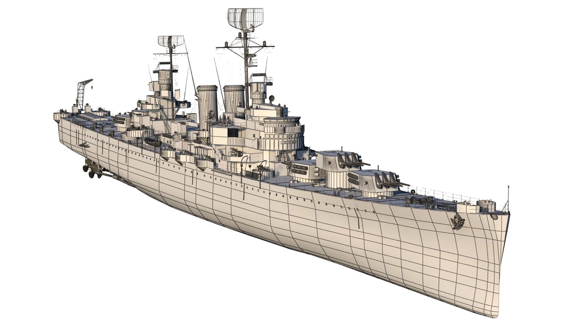 3D Argentine Navy Cruiser A.R.A "General Belgrano" model - TurboSquid ...