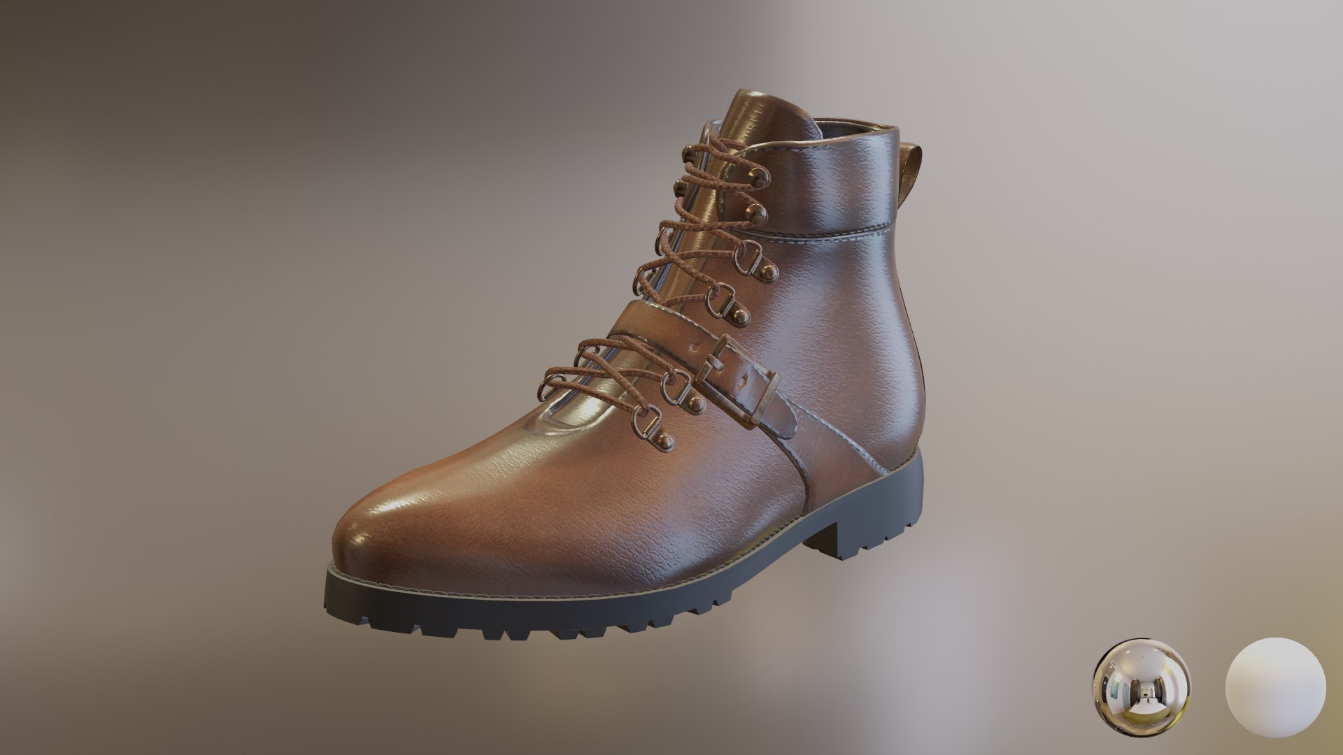High-Detail Leather Boot Plus GLB Version 3D Model - TurboSquid 1986041