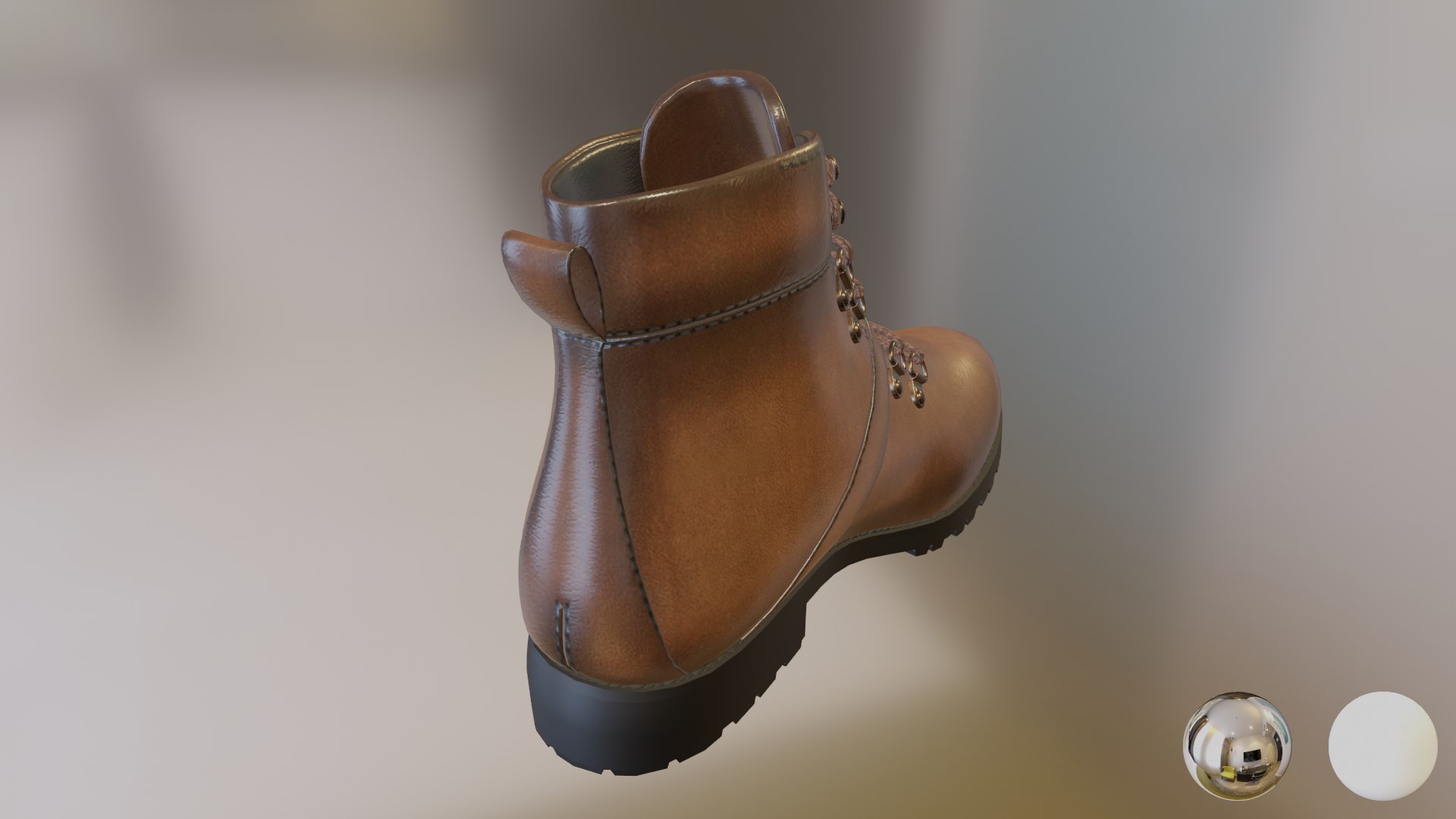 High-Detail Leather Boot Plus GLB Version 3D Model - TurboSquid 1986041