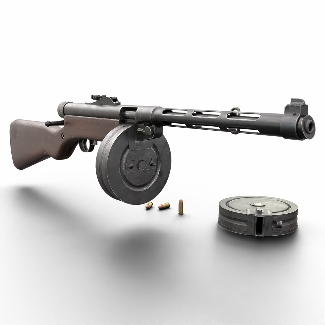 3D WWII Submachine Gun Drum Magazine Model - TurboSquid 2422834