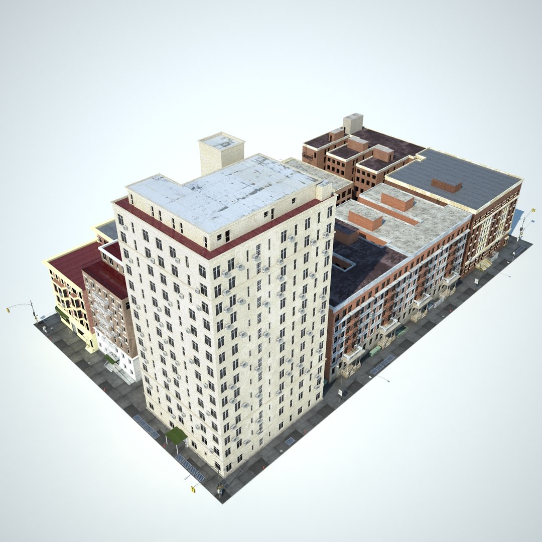 new york city block 3d model