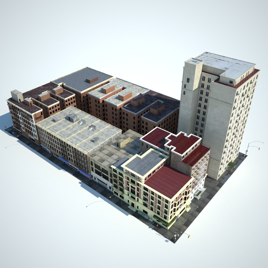 new york city block 3d model