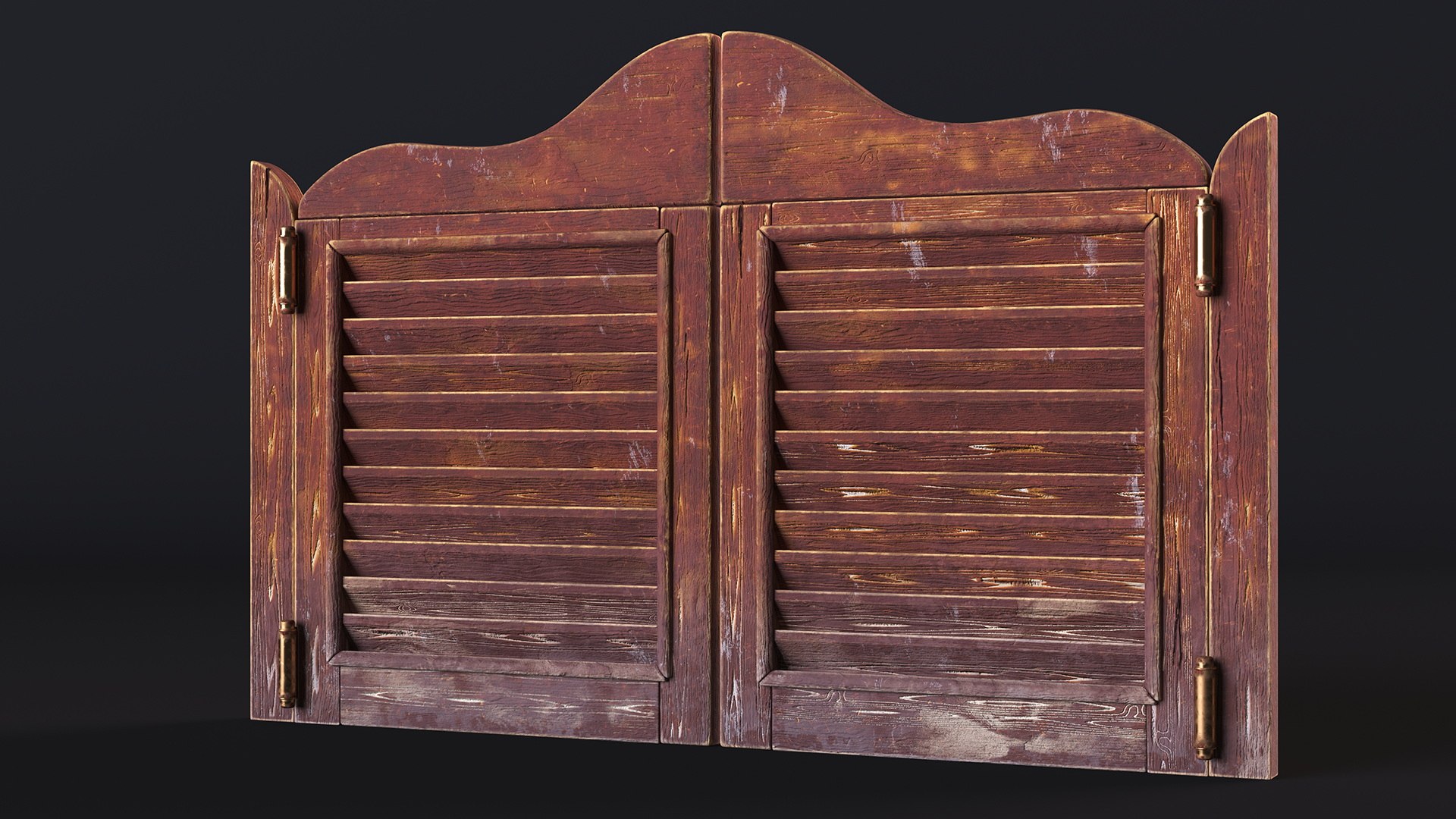 Rustic Saloon Doors Rigged Model - TurboSquid 2079988