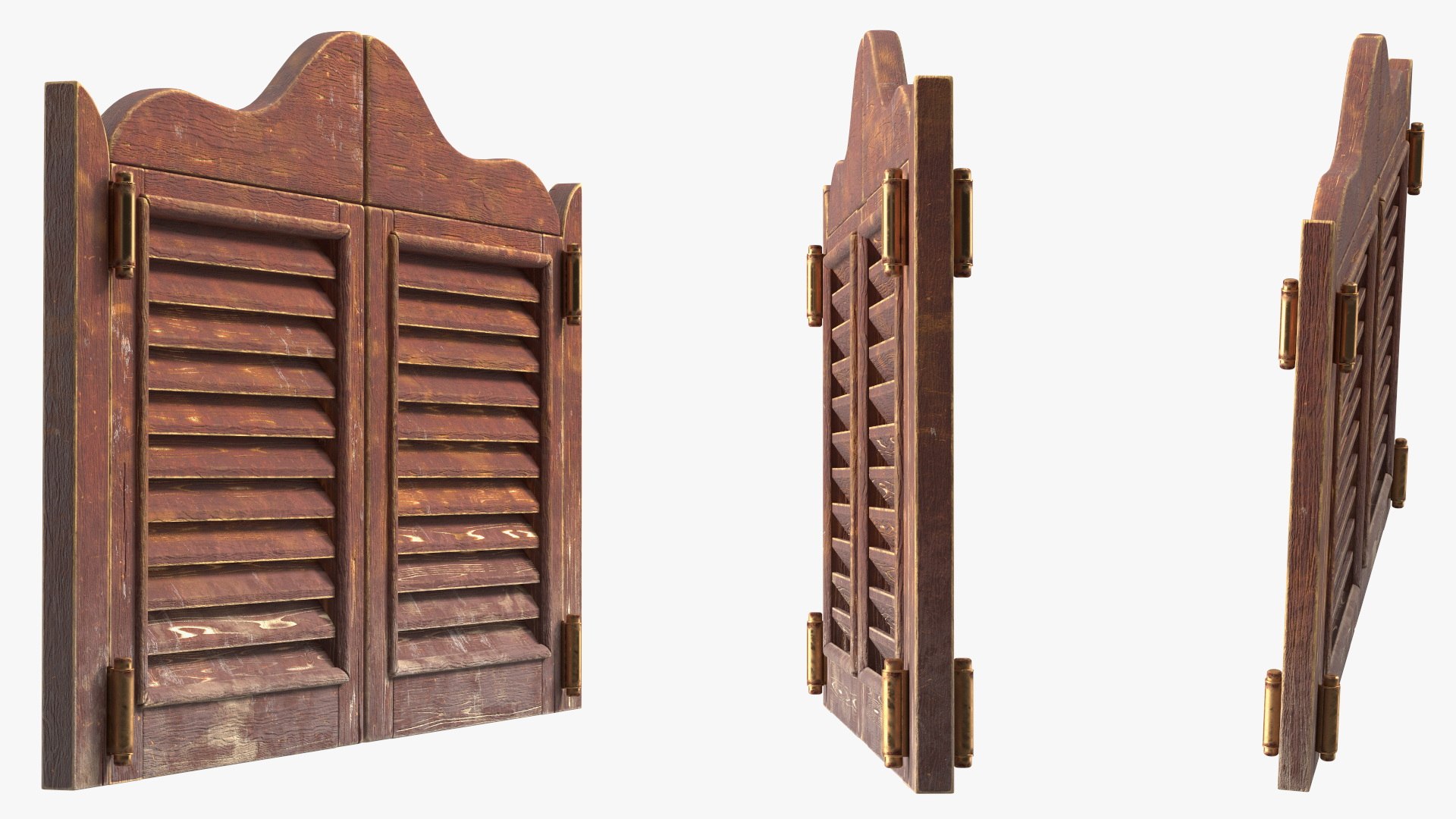 Rustic Saloon Doors Rigged Model - TurboSquid 2079988
