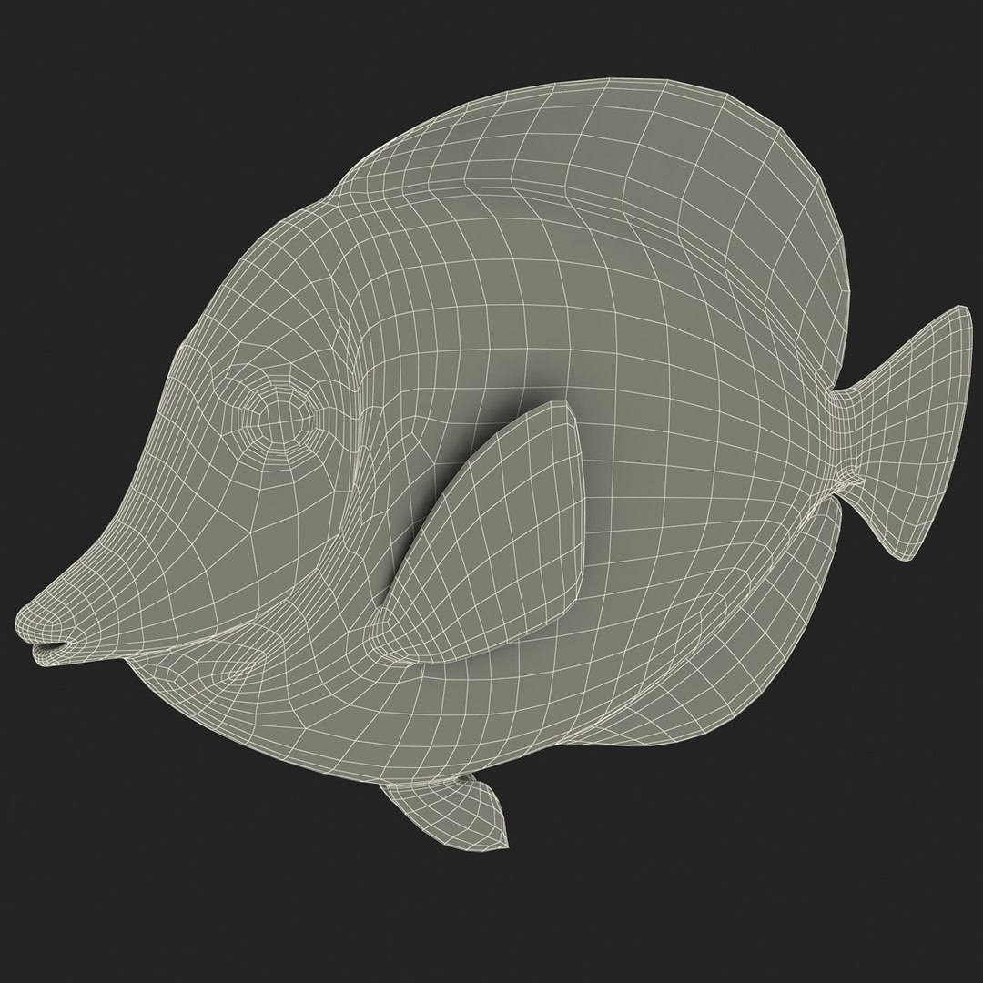 3d model yellow tang