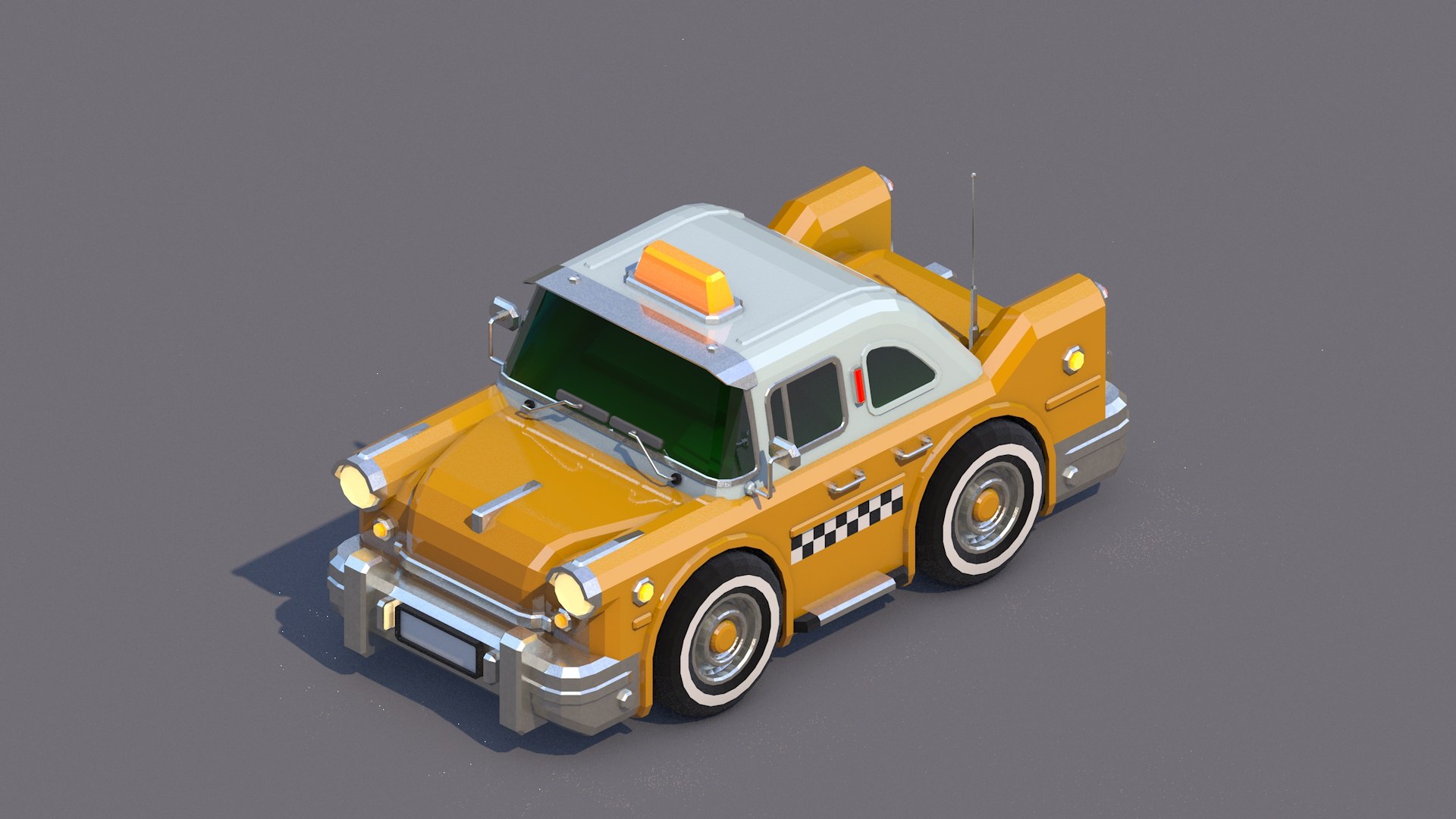 Cartoon Taxi model 3D model - TurboSquid 1964110