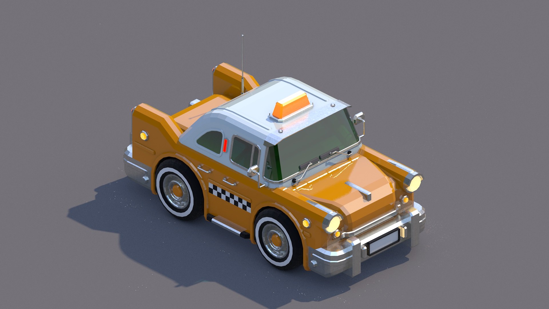 Cartoon Taxi model 3D model - TurboSquid 1964110