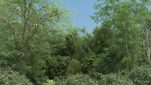 100 trees 3d max