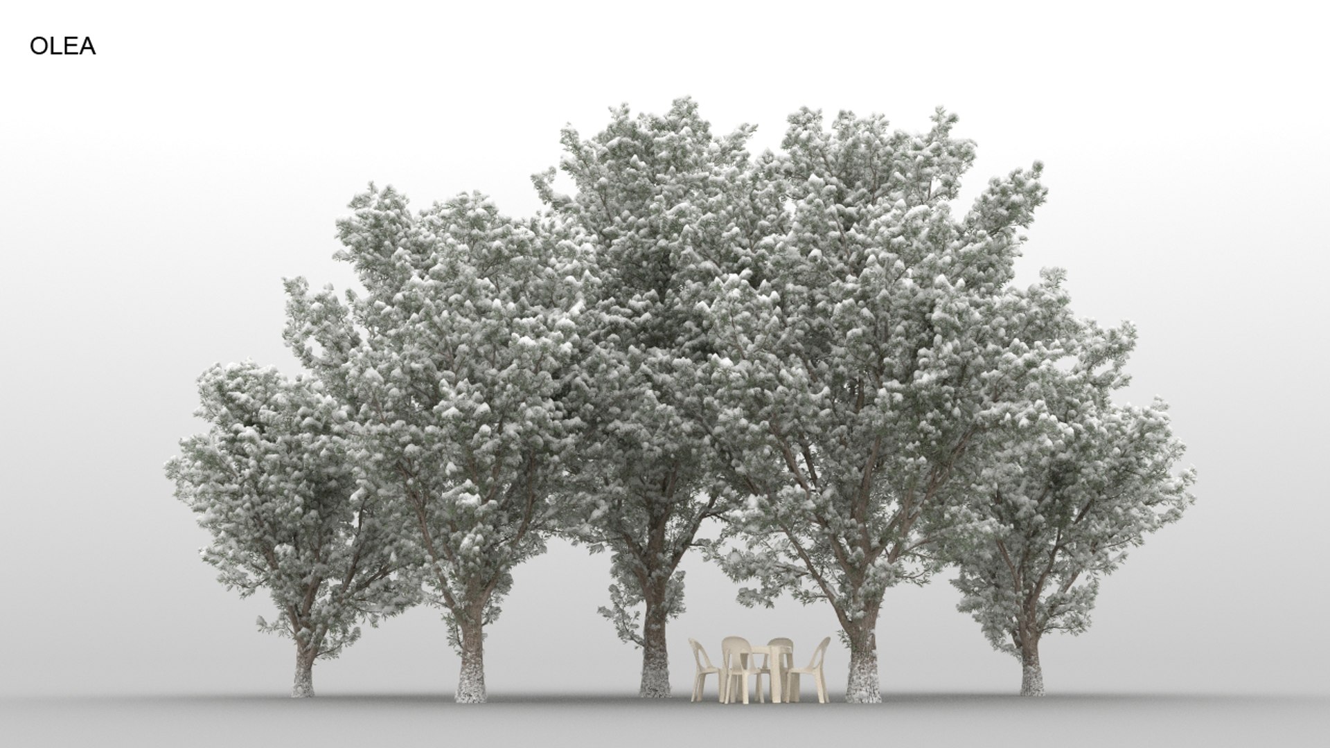 100 trees 3d max