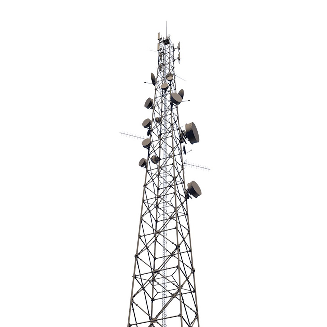 Telecommunication tower telecom 3D - TurboSquid 1261965