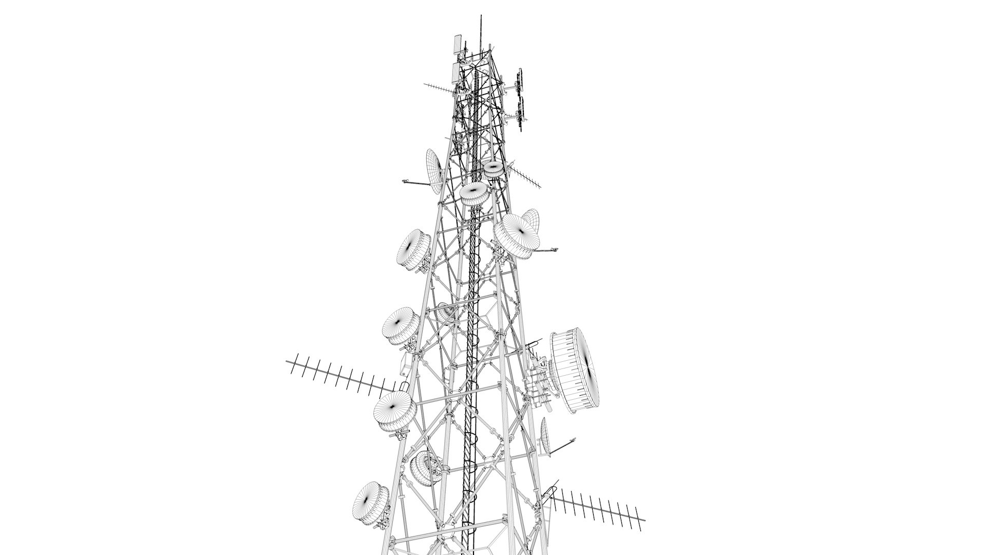 Telecommunication tower telecom 3D - TurboSquid 1261965