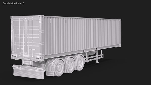 3D trailer iso container - TurboSquid 1651656