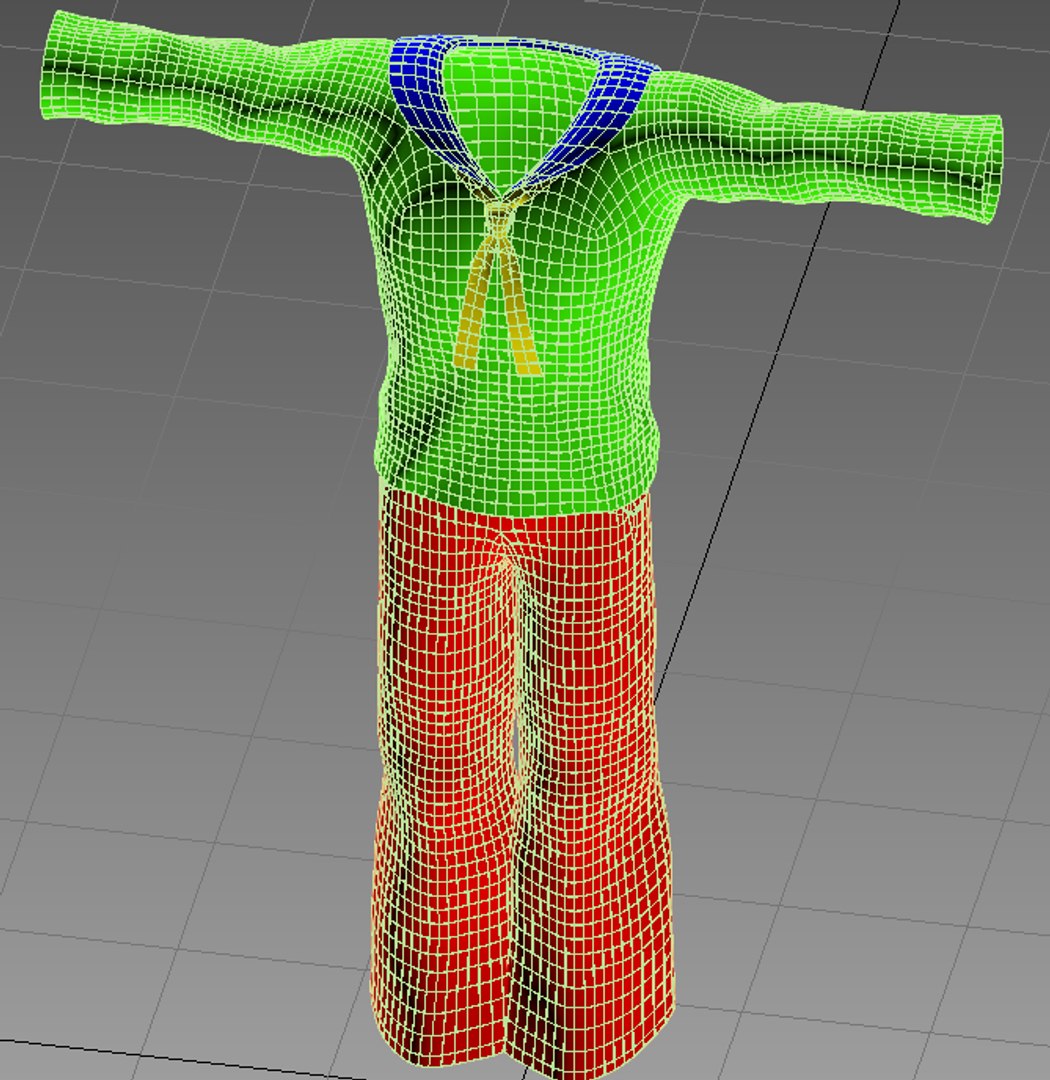 3D Model Sailor Outfit - TurboSquid 1453367