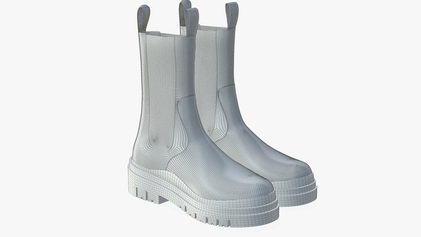 3D model Realistic Leather Boots V32 - TurboSquid 1953850