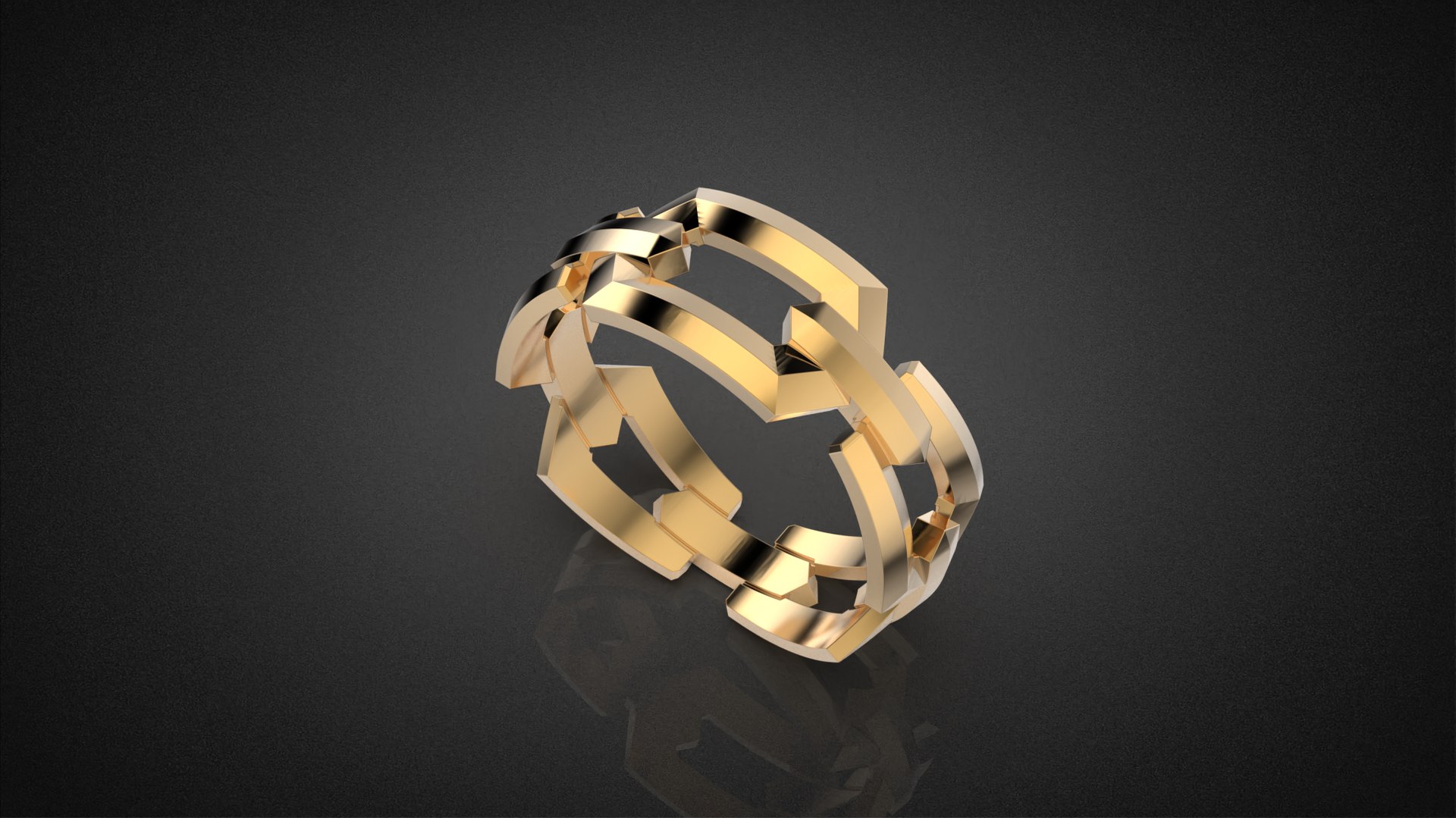 3D Wedding Chains Ring All Sizes R50 3D Print Model - TurboSquid 2321259