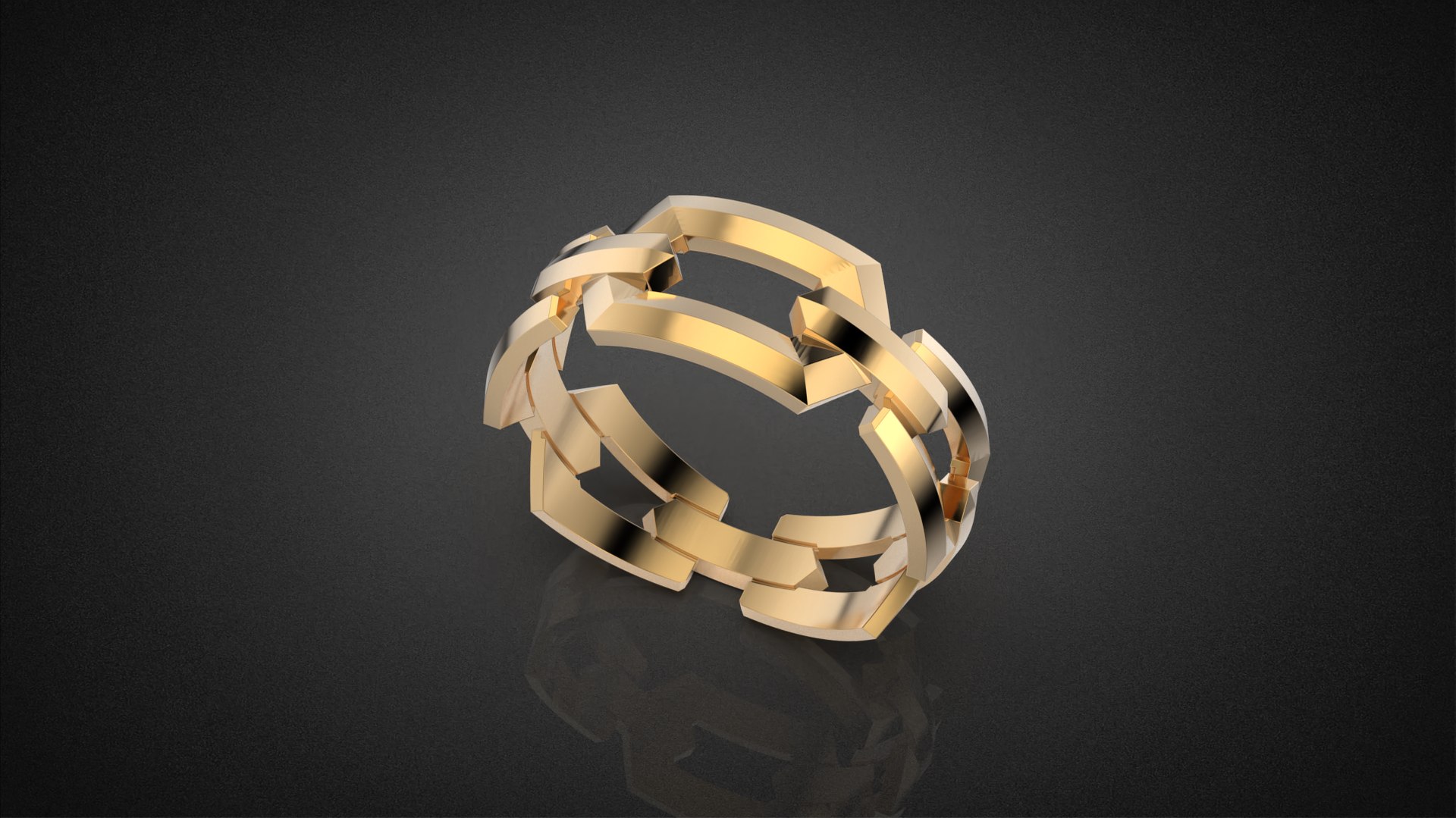 3D Wedding Chains Ring All Sizes R50 3D Print Model - TurboSquid 2321259