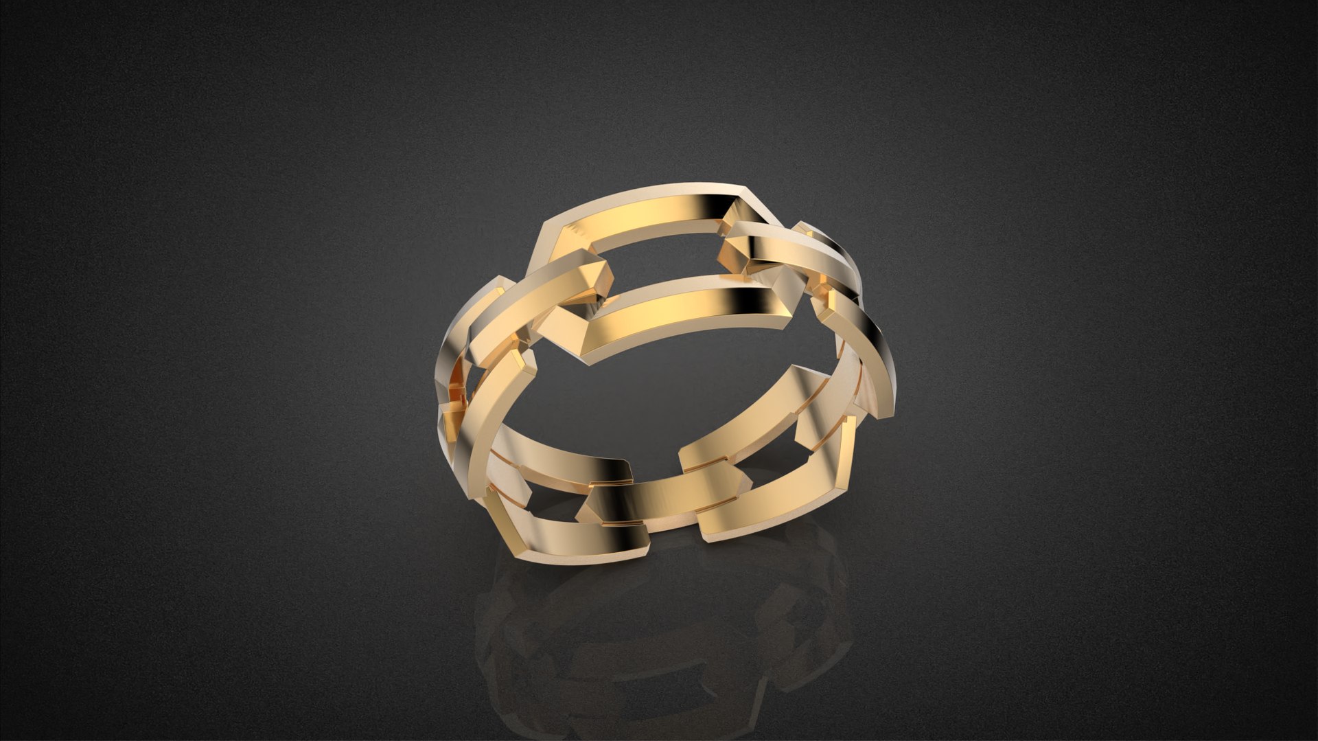 3D Wedding Chains Ring All Sizes R50 3D Print Model - TurboSquid 2321259