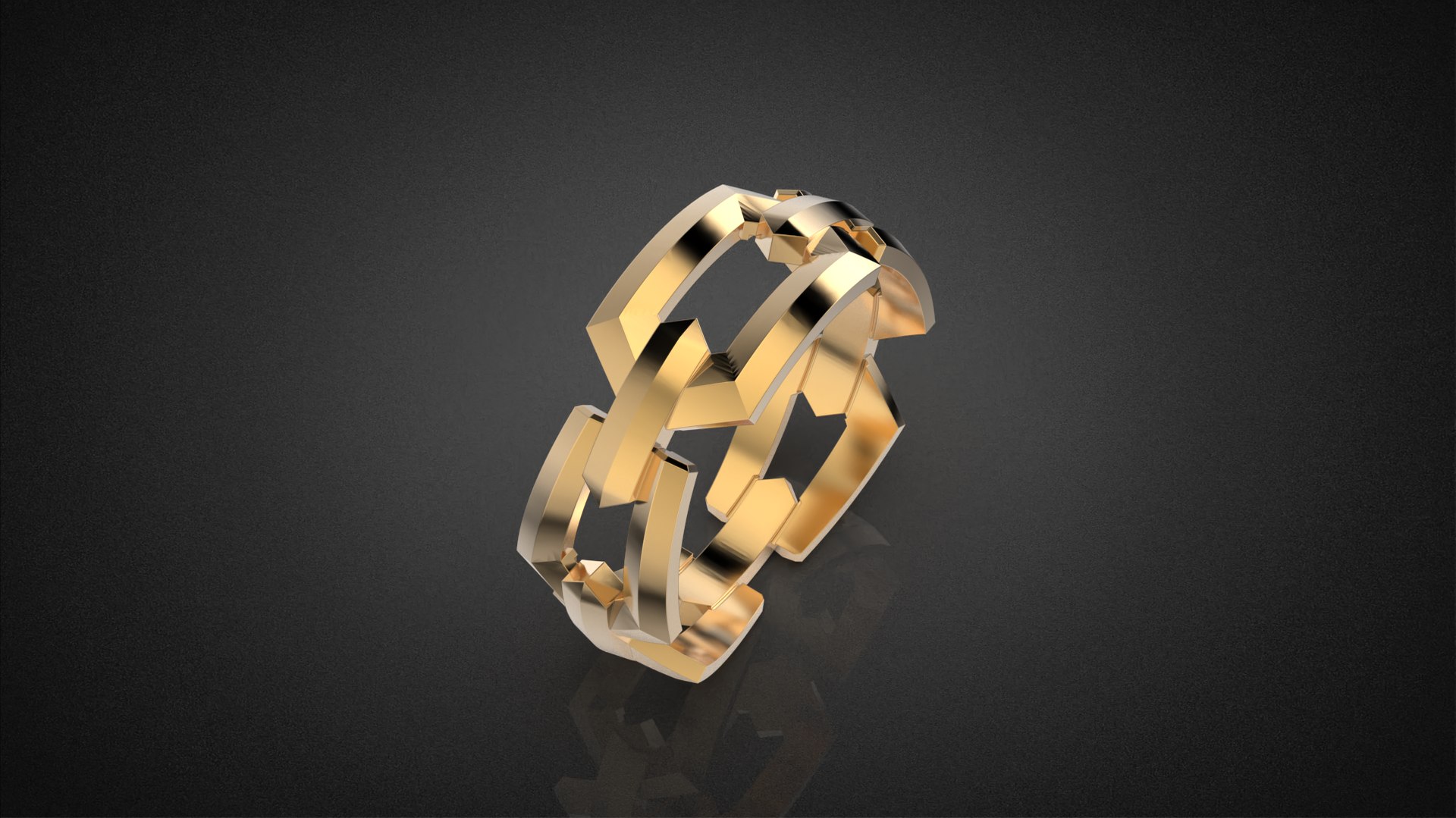 3D Wedding Chains Ring All Sizes R50 3D Print Model - TurboSquid 2321259
