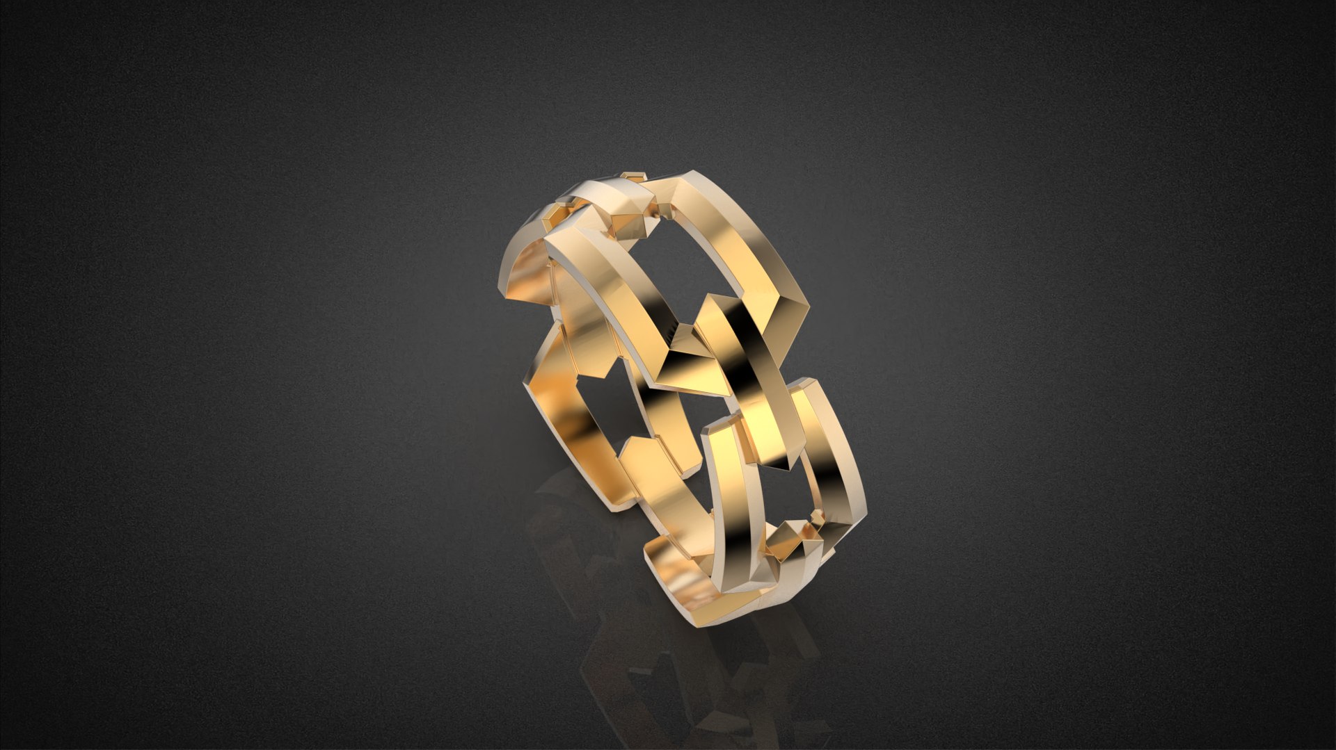 3D Wedding Chains Ring All Sizes R50 3D Print Model - TurboSquid 2321259
