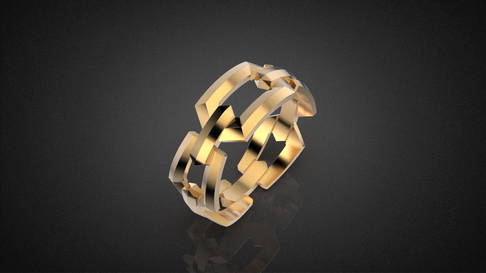 3D Wedding Chains Ring All Sizes R50 3D Print Model - TurboSquid 2321259