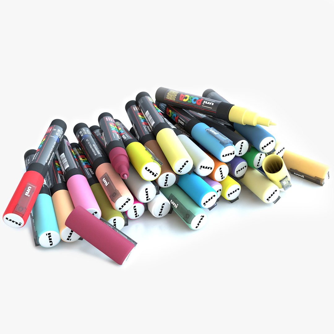 3D Posca PC-1M All Colors - TurboSquid 1843632