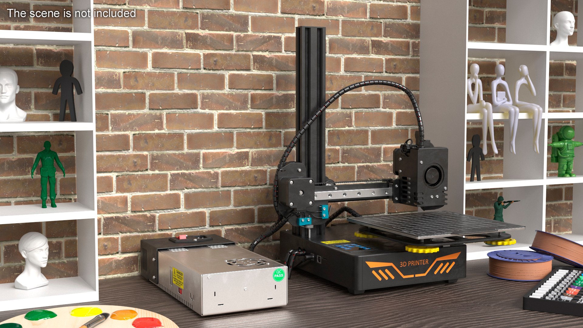 Mini 3D Printer With PSU Rigged For Cinema 4D Model - TurboSquid 2518908