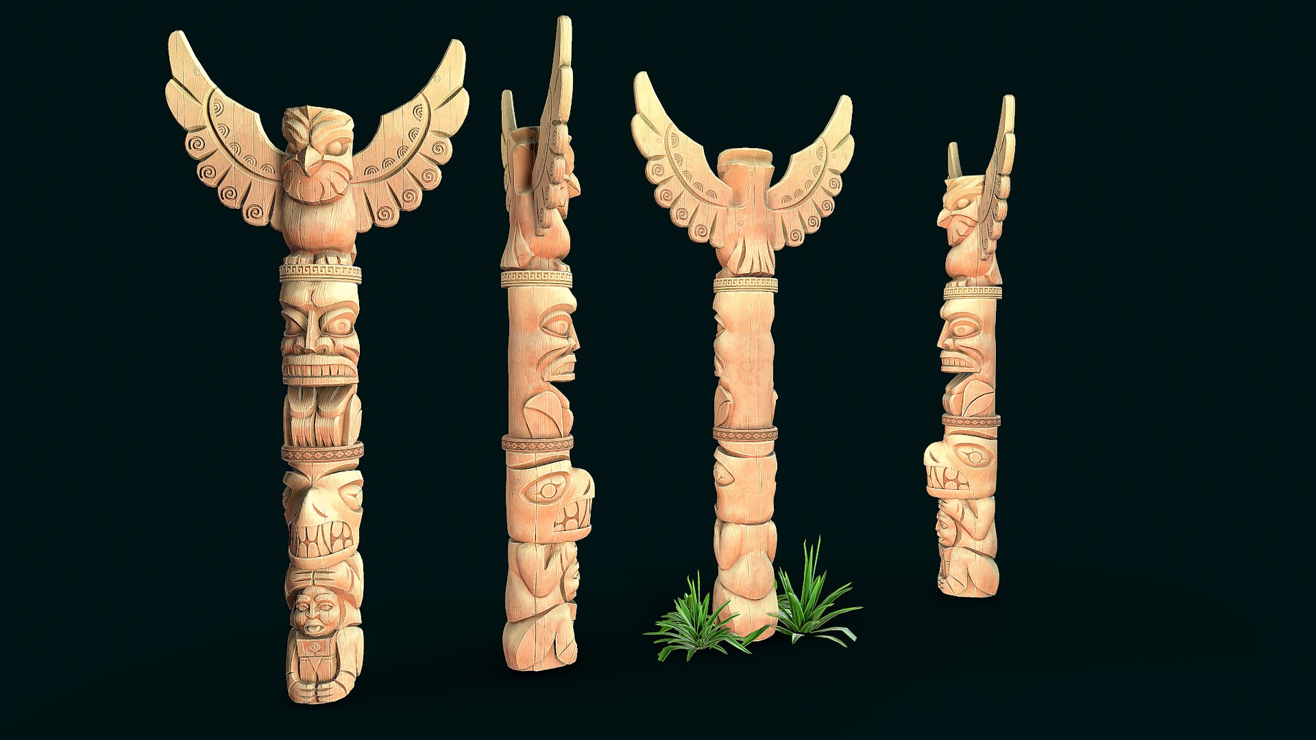 Stylized Wood Totem 8 3D - TurboSquid 2162711