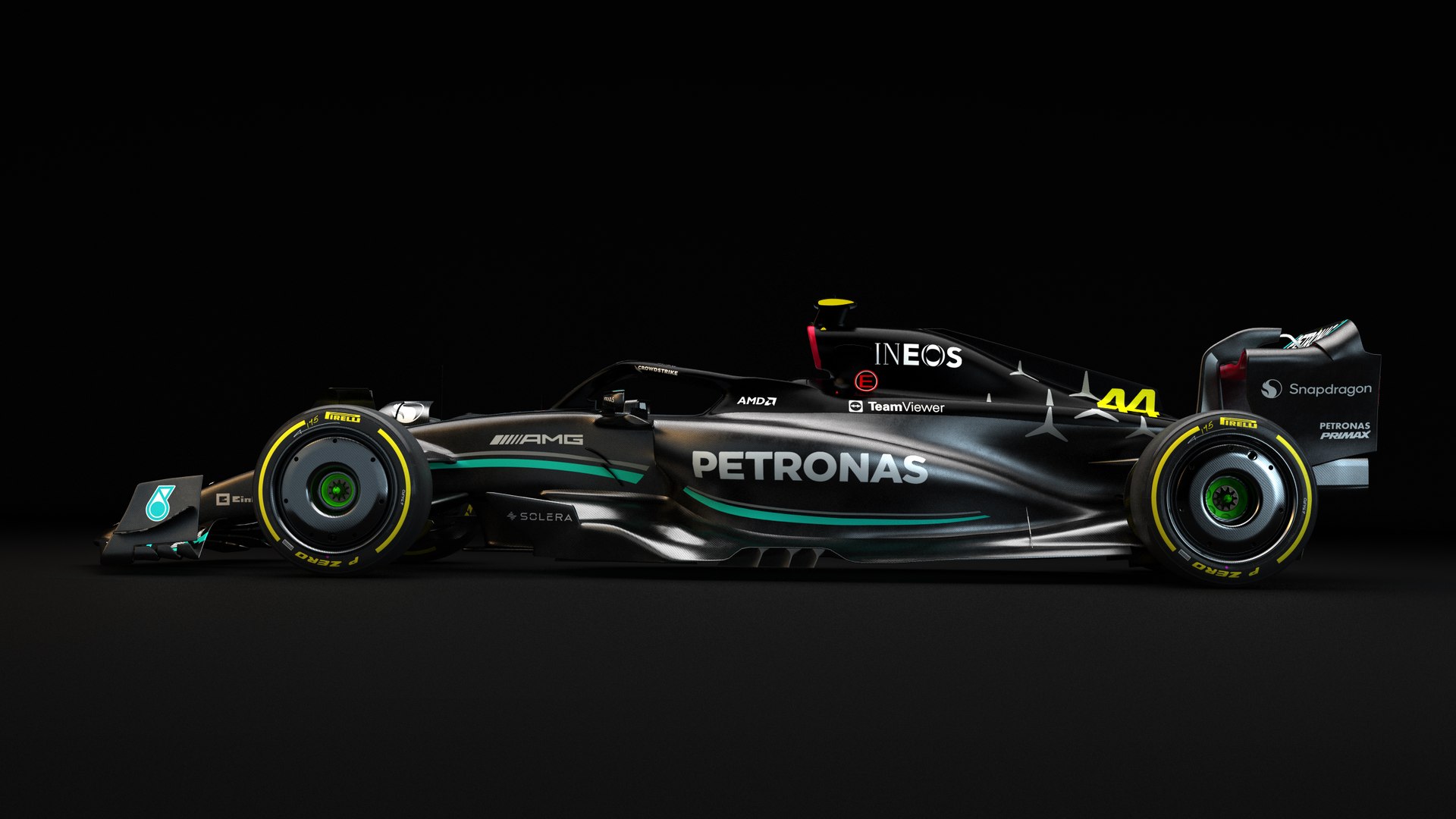 3D F1 Mercedes W14B Update Season 2023 Model - TurboSquid 2088075