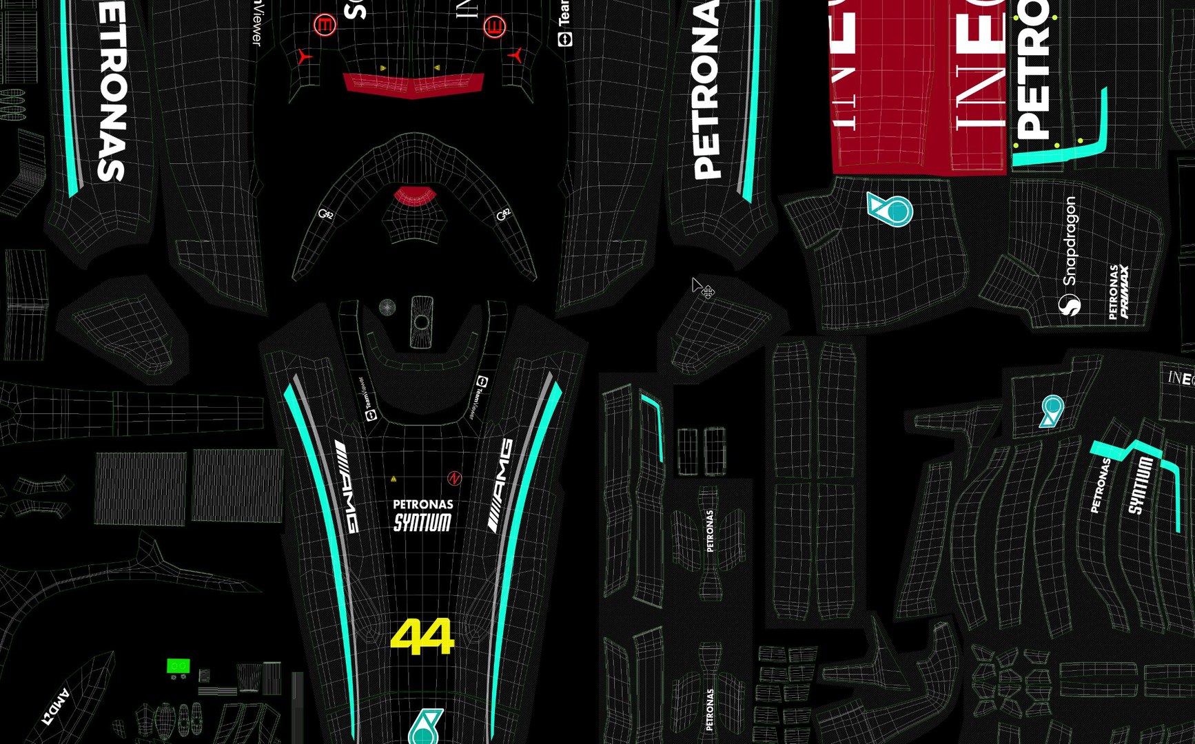 3D F1 Mercedes W14B Update season 2023 model - TurboSquid 2088075