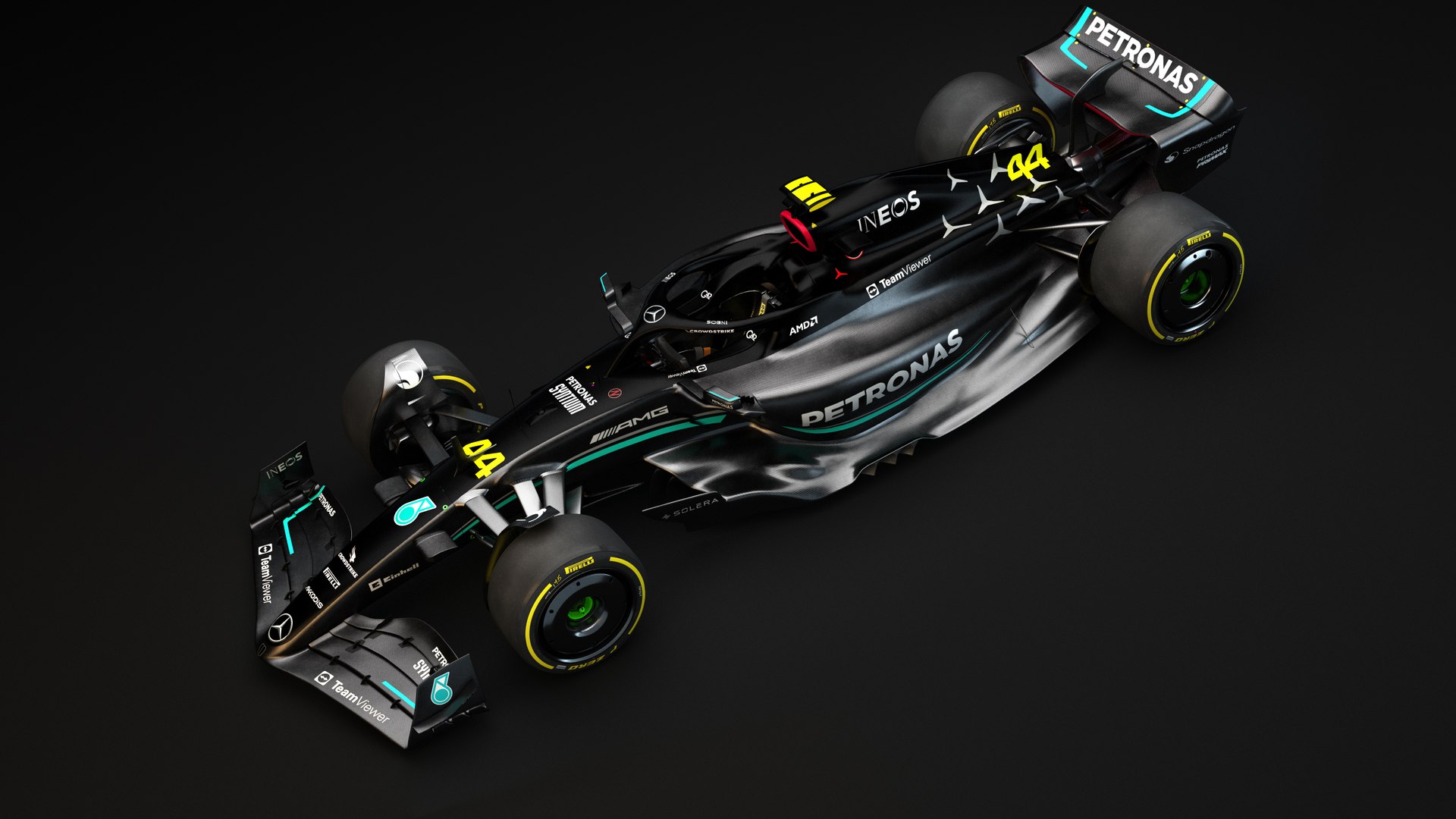 3D F1 Mercedes W14B Update season 2023 model - TurboSquid 2088075