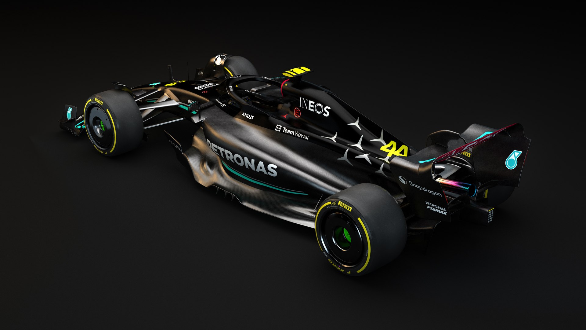 3D F1 Mercedes W14B Update season 2023 model - TurboSquid 2088075