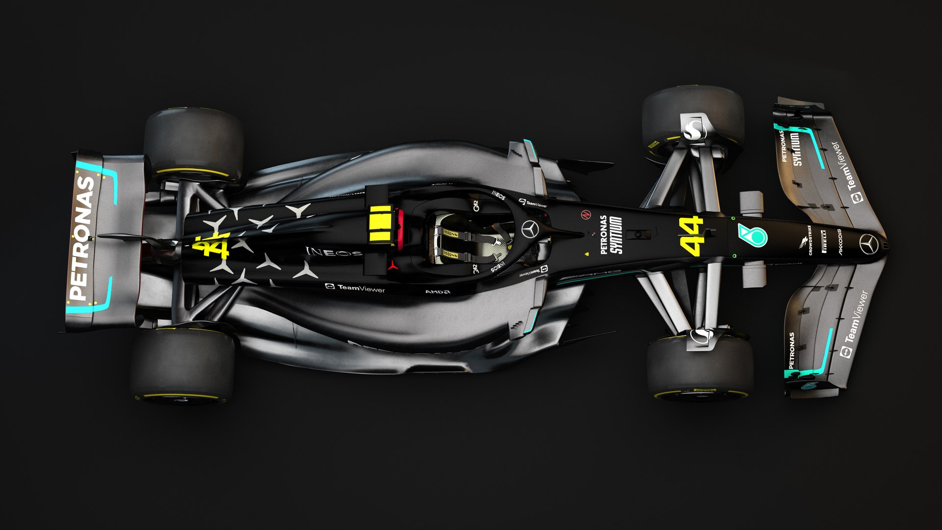 3D F1 Mercedes W14B Update Season 2023 Model - TurboSquid 2088075