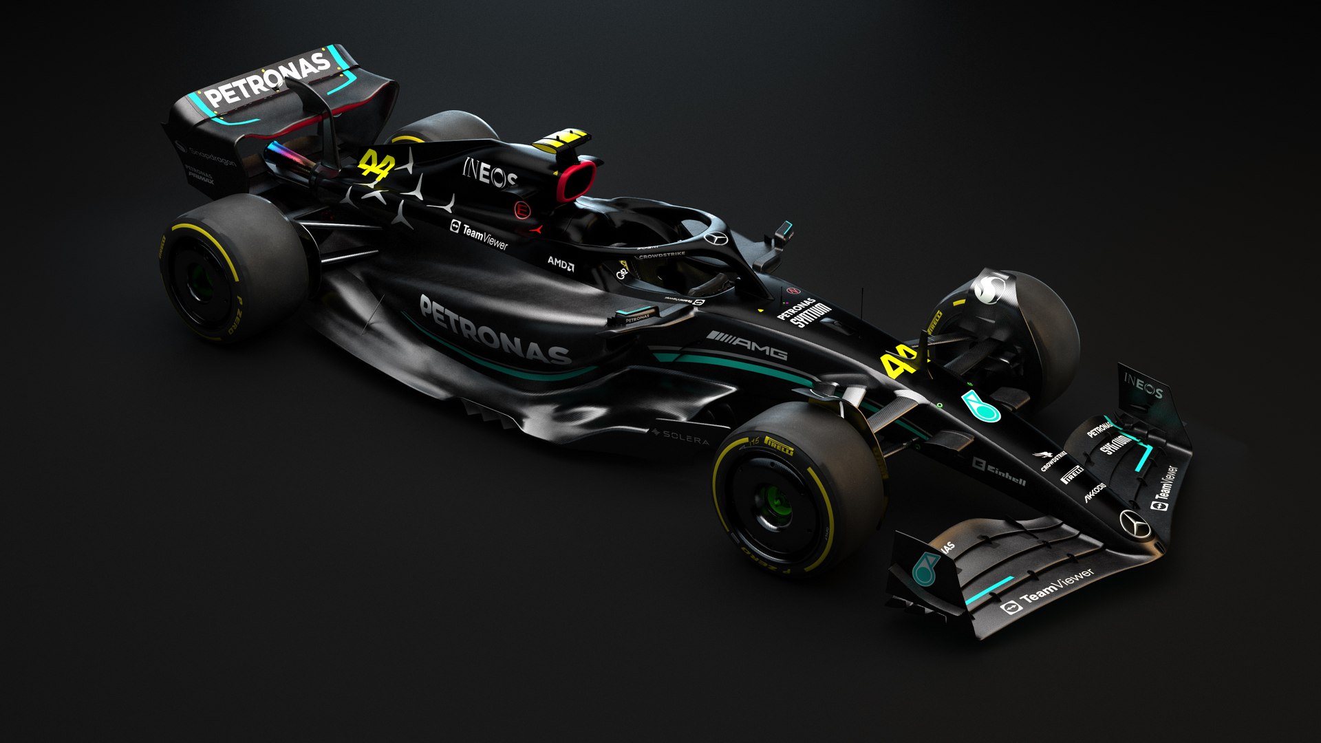 3D F1 Mercedes W14B Update Season 2023 Model - TurboSquid 2088075