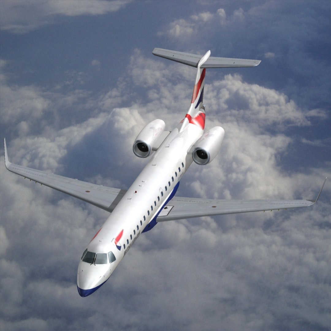 Embraer Erj-145 3d Model