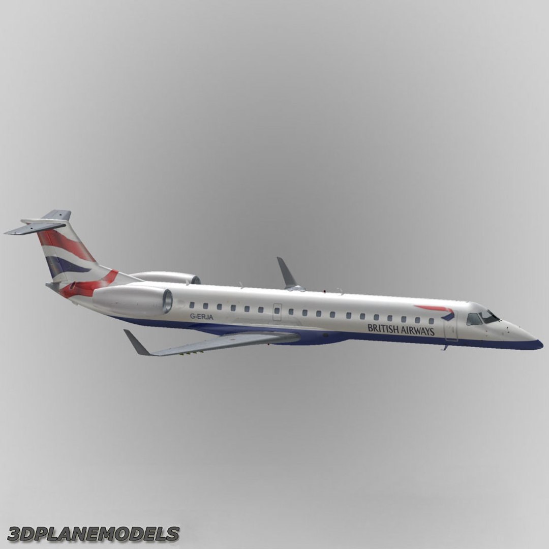 Embraer Erj-145 3d Model