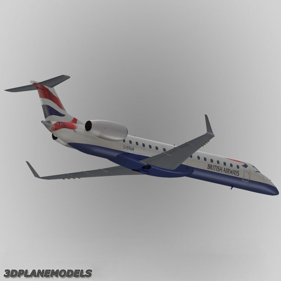 Embraer Erj-145 3d Model