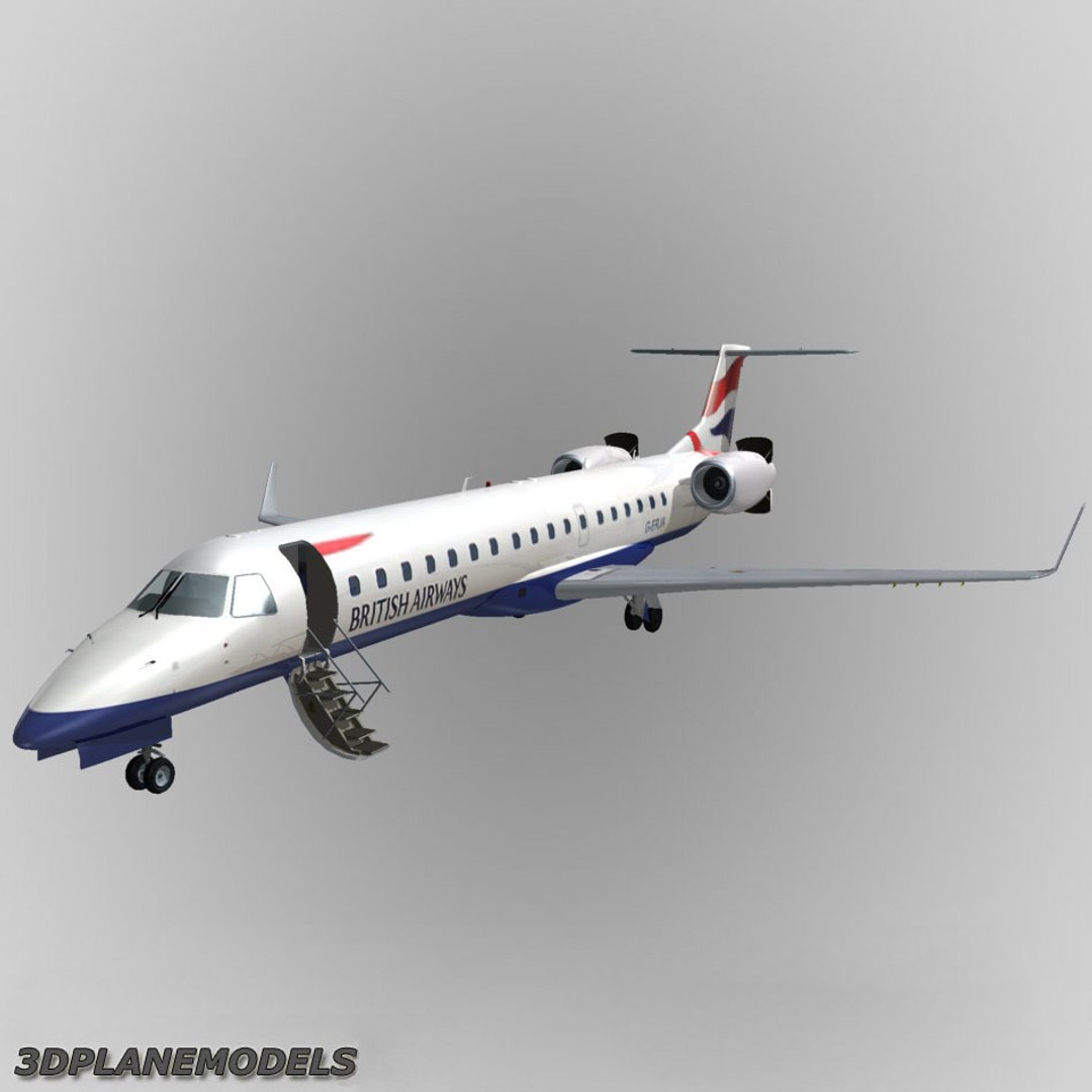 Embraer Erj-145 3d Model