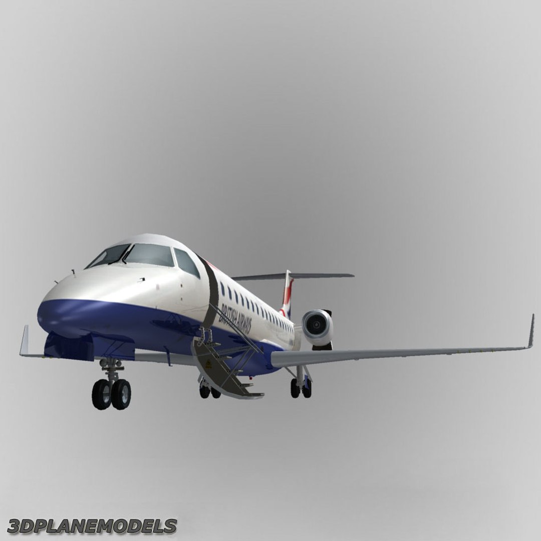 Embraer Erj-145 3d Model