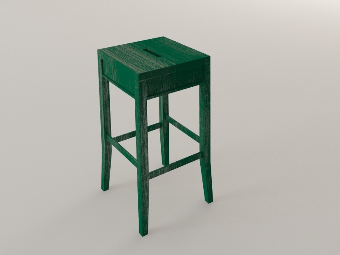 3d wood stool model