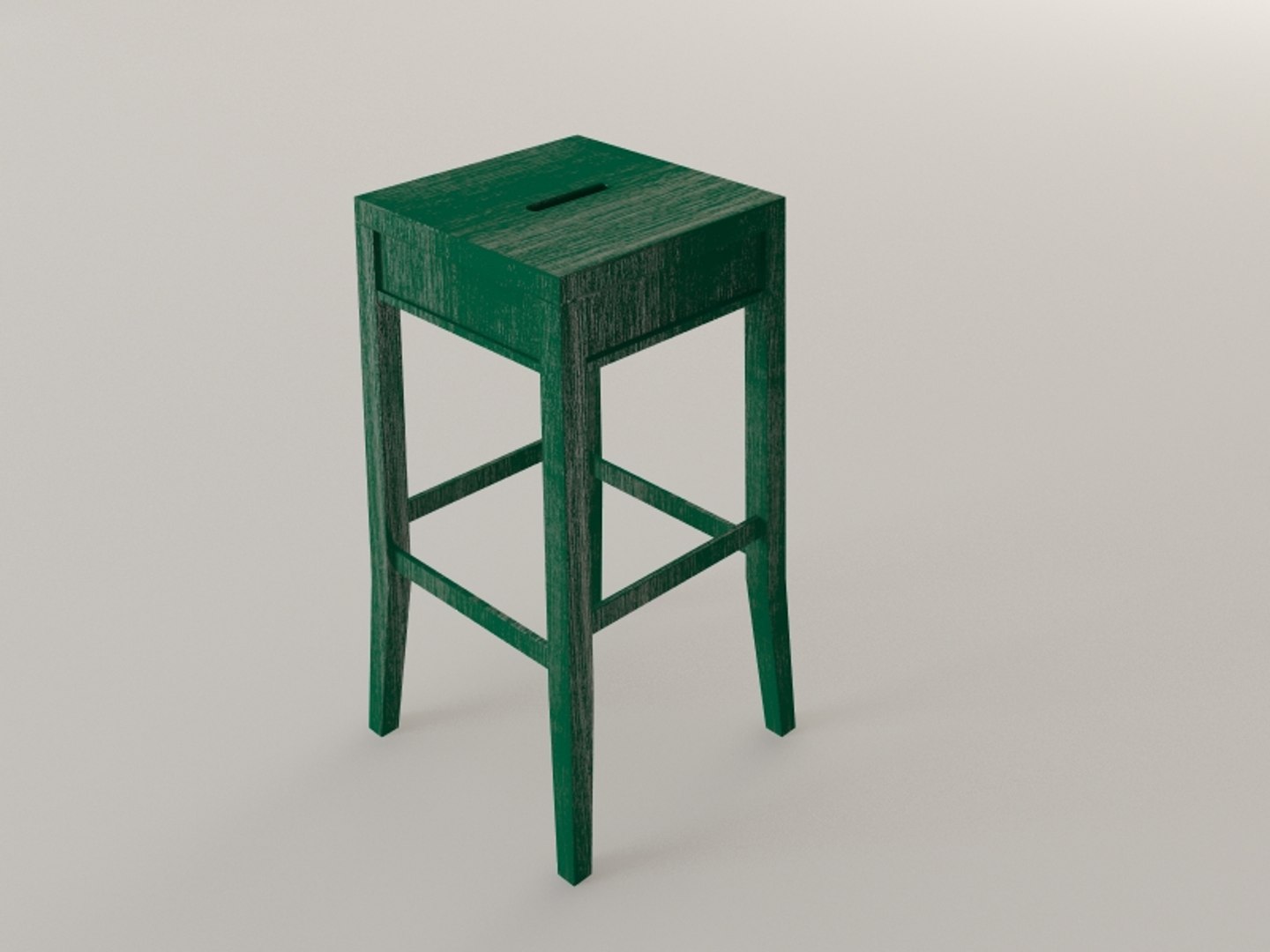 3d wood stool model