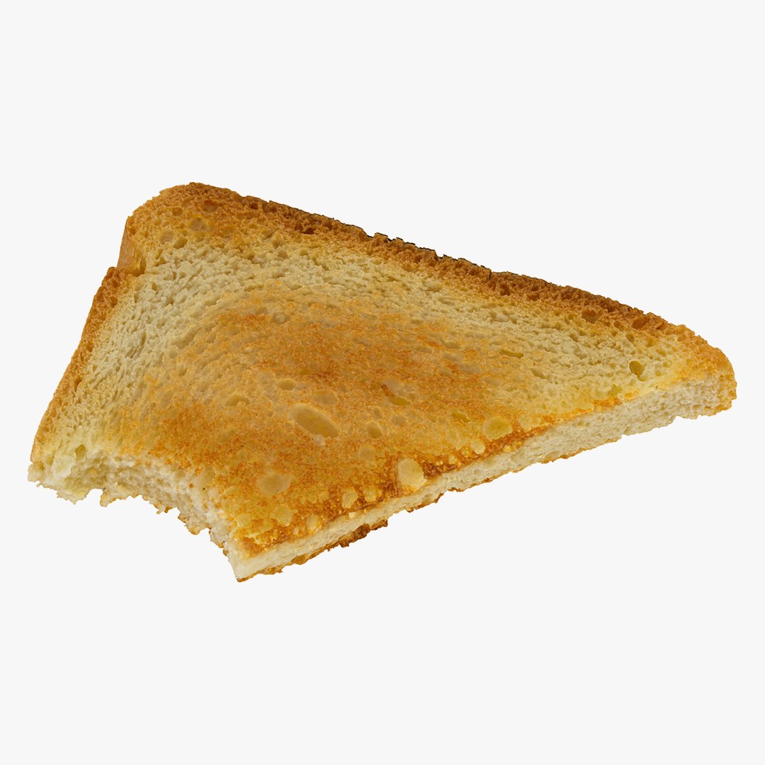 Bread toast white triangle 3D model - TurboSquid 1647974