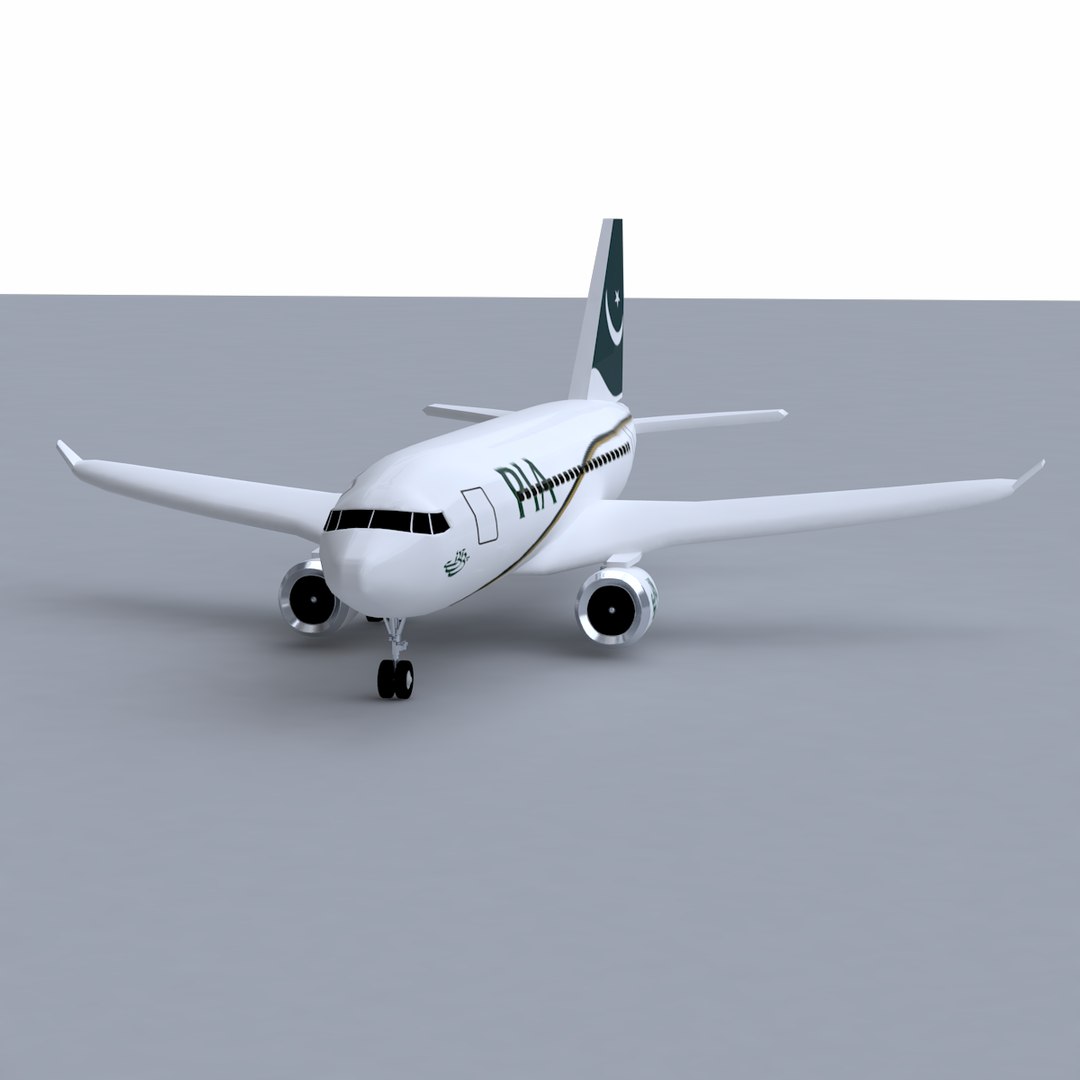 Pakistan Pia Airplane 3d Model