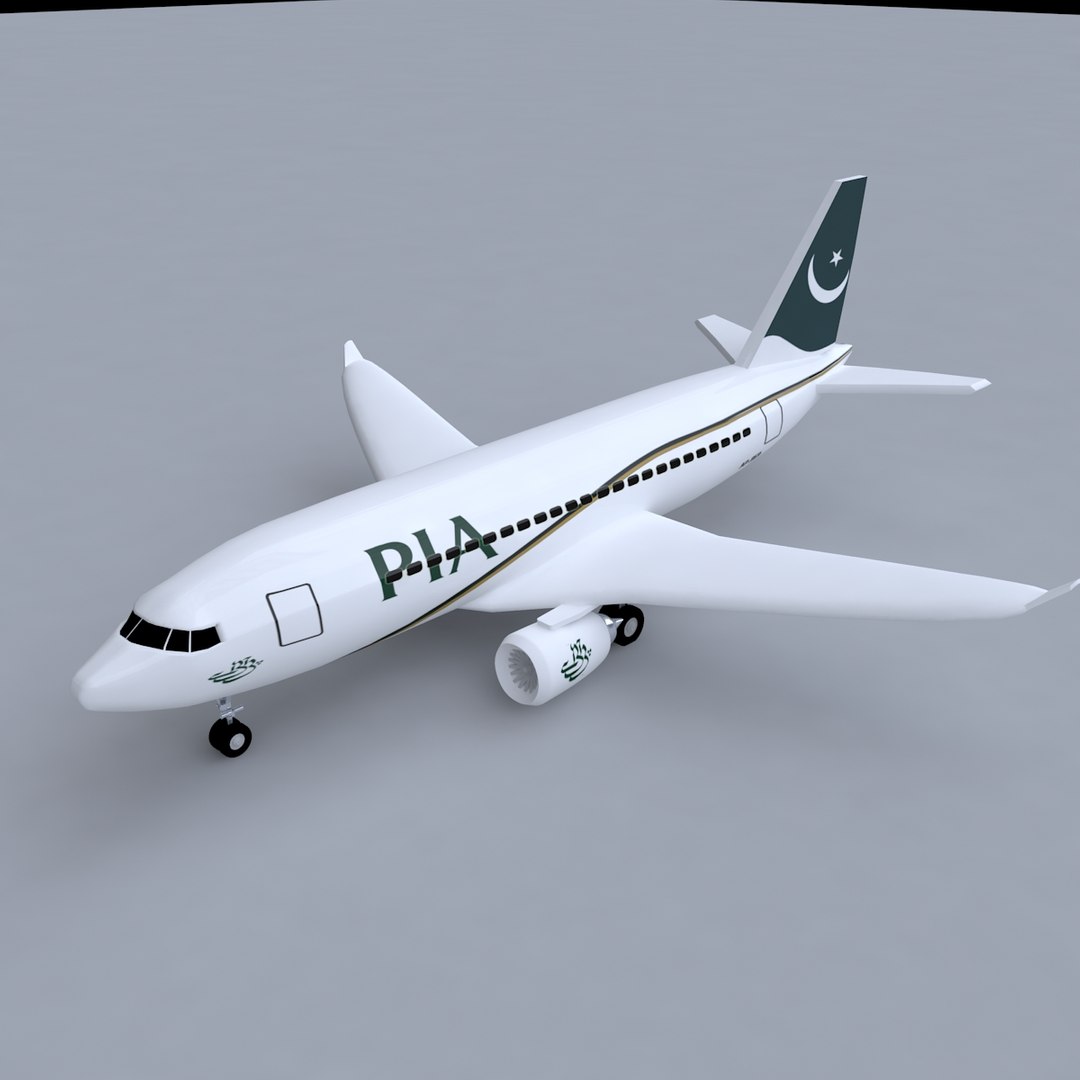 Pakistan Pia Airplane 3d Model