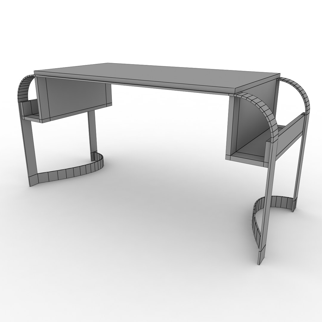3d model palm wood desk